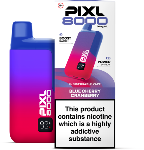 Blue Razz Cherry | Pixl 8000 Prefilled Vape | FREESMO smoke-free ...