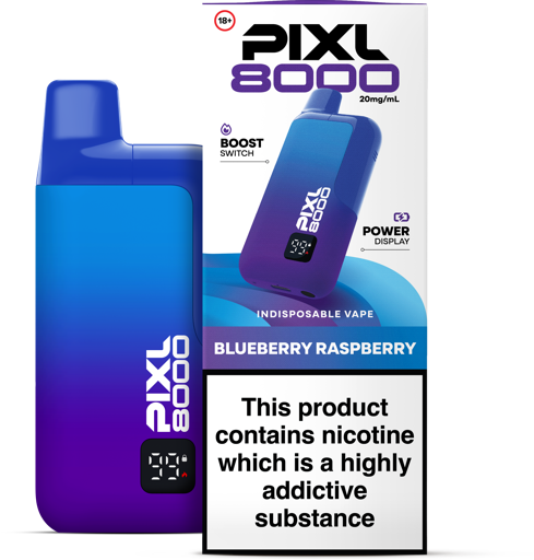 Blue Raspberry | Pixl 8000 Vape Kit | FREESMO smoke-free products, free ...